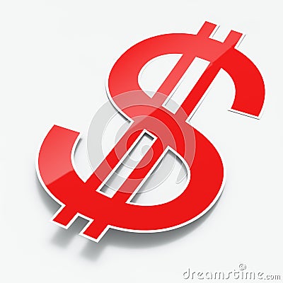 Red Shiny Paper Dollar Sign Stock Photo | CartoonDealer.com #21115200