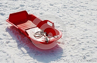 Red Sled Royalty Free Stock Photography - Image: 1806507