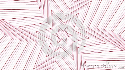 Red Slim Spin Hexagonal Star Simple Flat Geometric on White Background ...