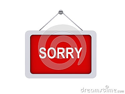 Red Sorry Sign Royalty Free Stock Photography - Image: 19702317