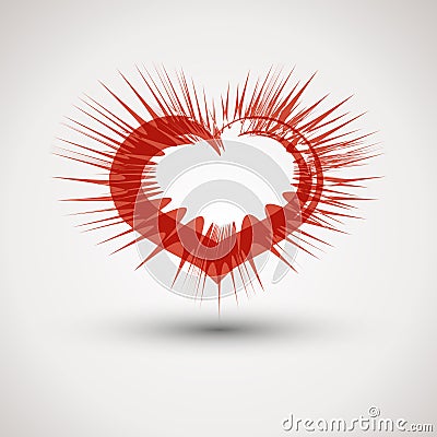 Red Spiky Heart Royalty-Free Stock Photography | CartoonDealer.com ...