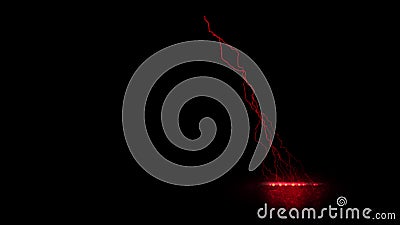Red Static Lightning on the Ground Loopable Motion Element Stock ...