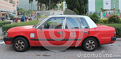 Red Taxi In Hong Kong Editorial Stock Photo - Image: 35697743