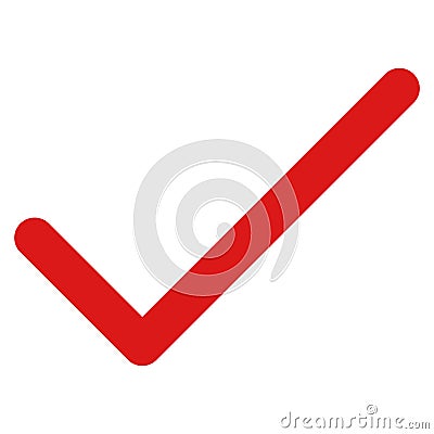 Red Tick Icon For Web Or App Ui Design Vector Illustration ...