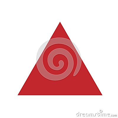 Red Triangle Basic Simple Shapes Isolated On White Background ...