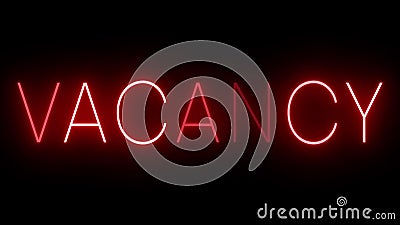 Red Vacancy Sign in Neon Against a Black Background Stock Video - Video ...