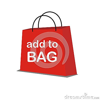 Red Vector Shopping Bag Stock Photo - Image: 10697850