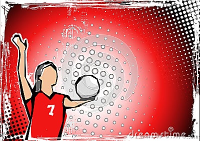 Red Volleyball Background Vector Illustration | CartoonDealer.com #16731498