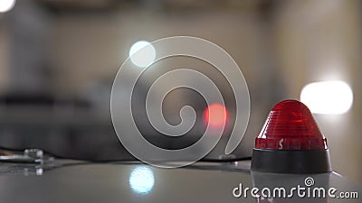 A Red Warning Light Indicates a Fault and Warns of a Danger Stock Video ...