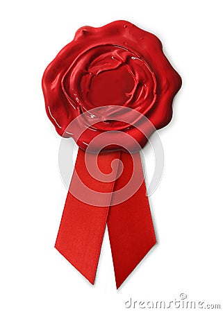 Red Wax Seal With Ribbons Stock Photos - Image: 17347763