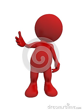 Red Welcome Character Person Stock Images - Image: 9786034