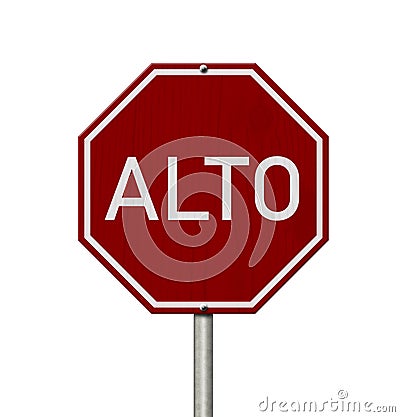 Red And White Alto Stop Sign Stock Image | CartoonDealer.com #141642925