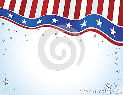 Red White Blue Banner With Stars Stock Photography | CartoonDealer.com ...