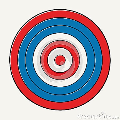 Red, White, And Blue Target Bullseye Symbol - Concentric Circle Design ...