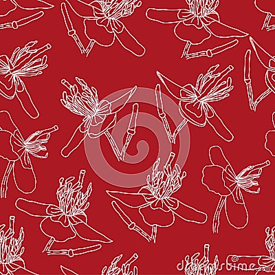 Red White Outline Pattern Design Cartoon Vector | CartoonDealer.com ...