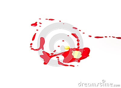 Red And White Spots On A White Background Stock Photography ...