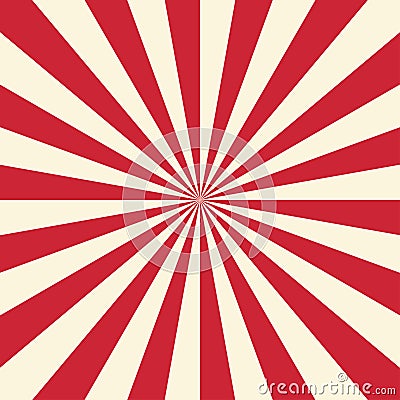 Red And White Sun Rays Background. Vector Illustration | CartoonDealer ...