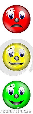 Red Yellow Green Smiley Isolated Stock Photo - Image: 37081980