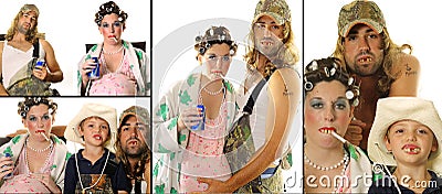 Redneck Hillbilly Family Portrait Collage Royalty-Free Stock ...