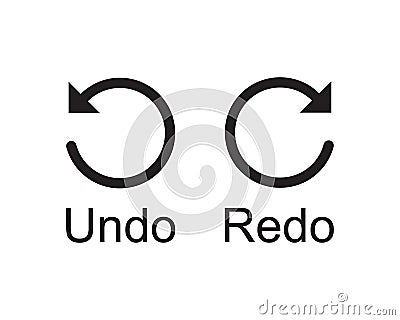 Redo And Undo Button. Web And Application Arrowhead Controller Symbol ...