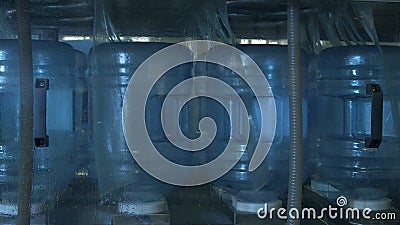 Refilling Process of Water Cooler Bottles Stock Footage - Video of ...