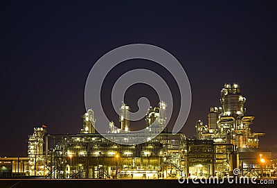 Refinery at night 7 stock photo. Image of factory, environmental - 2574736