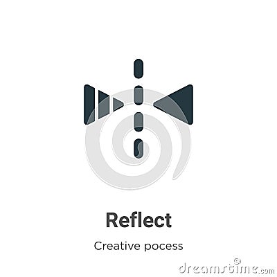 Reflect Vector Icon On White Background. Flat Vector Reflect Icon ...