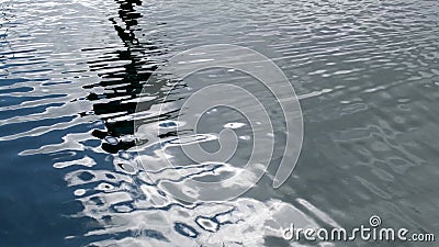 Reflection in Clean Clear Water Gray Color Sun Light Rays of Daylight ...