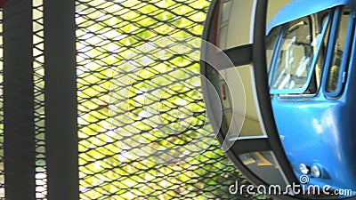 Reflection in Safety Mirror for Train on Station. Security Mirror for ...