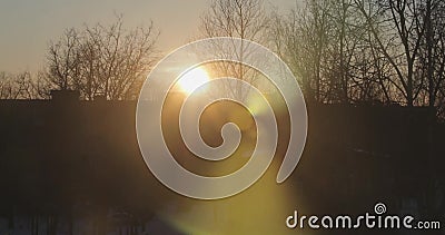 Reflection of Sun Rays in the Camera Lens Stock Video - Video of ...