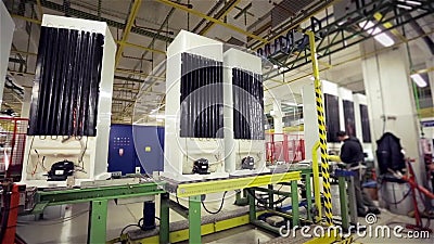 Refrigerator Factory stock video. Video of distribution - 86900865
