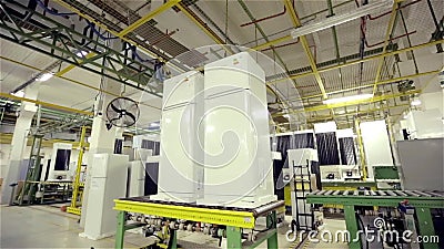 Refrigerator Factory stock footage. Video of equipment - 86901288
