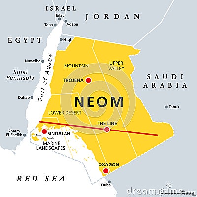 Regions And Places Of NEOM, Planned Smart City In Saudi Arabia ...