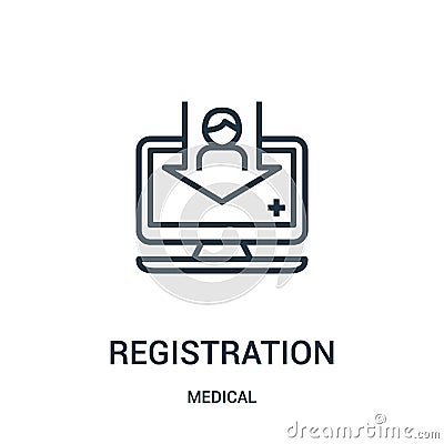 Registration Icon Vector From Medical Collection. Thin Line ...