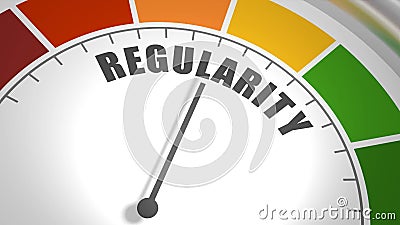 Regularity Measuring Device with Arrow and Scale. 3D Render Stock Video ...