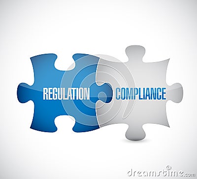 Regulation And Compliance Puzzle Pieces Sign Stock Illustration ...