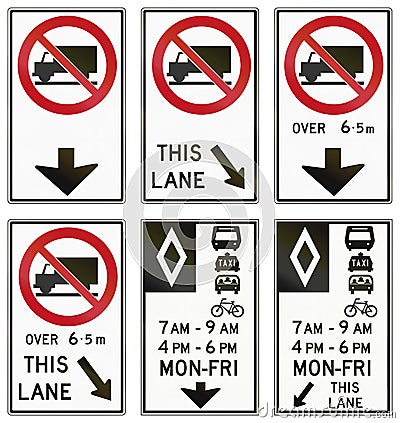 Regulatory Road Signs In Ontario - Canada Royalty-Free Stock ...