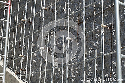 Grid Structure Reinforced Concrete Construction Site Metal Bar Stock ...