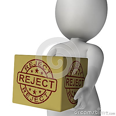 Reject Stamp On Box Shows Rejection Or Denied Product Stock Photography ...