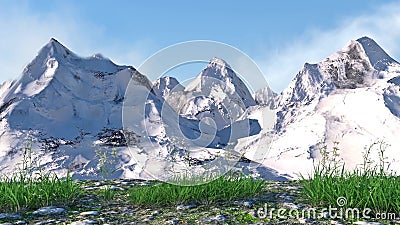 Relaxing View of a Windy Mountain Landscape - Loop Motion Background ...