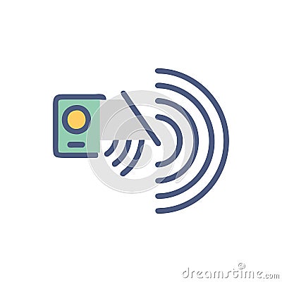 Reliable Proximity Sensor Icon For Control Systems Royalty-Free Stock ...