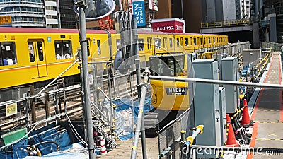 Relocation Work of Platform at Shibuya Station, Ginza Line Stock ...