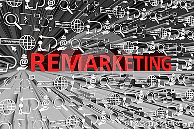 REMARKETING Concept Blurred Background Stock Illustration ...
