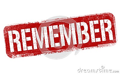 Remember Sign Or Stamp Cartoon Vector | CartoonDealer.com #190636277