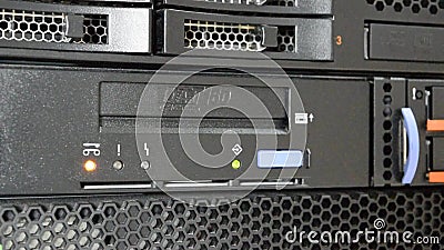 Remove Tape from the Tape Drive on Computer Server Stock Video - Video ...