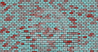Render with Red and Blue Bricks and Pedestal Stock Footage - Video of ...