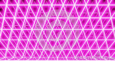 Render with a Surface of a Neon Pink Grid of Triangles Stock Footage ...