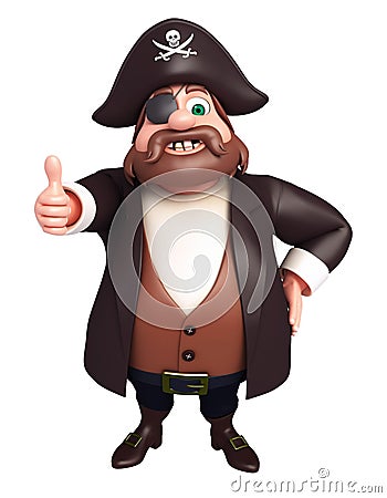 Illustration of Pirate with Salute Pose Stock Illustration ...