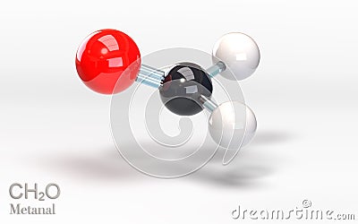 CH2O Metanal. Molecule With Hydrogen, Oxygen And Carbon Atoms. 3d ...
