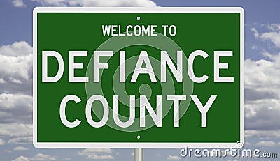 Road Sign For Defiance County Royalty-Free Stock Image | CartoonDealer ...